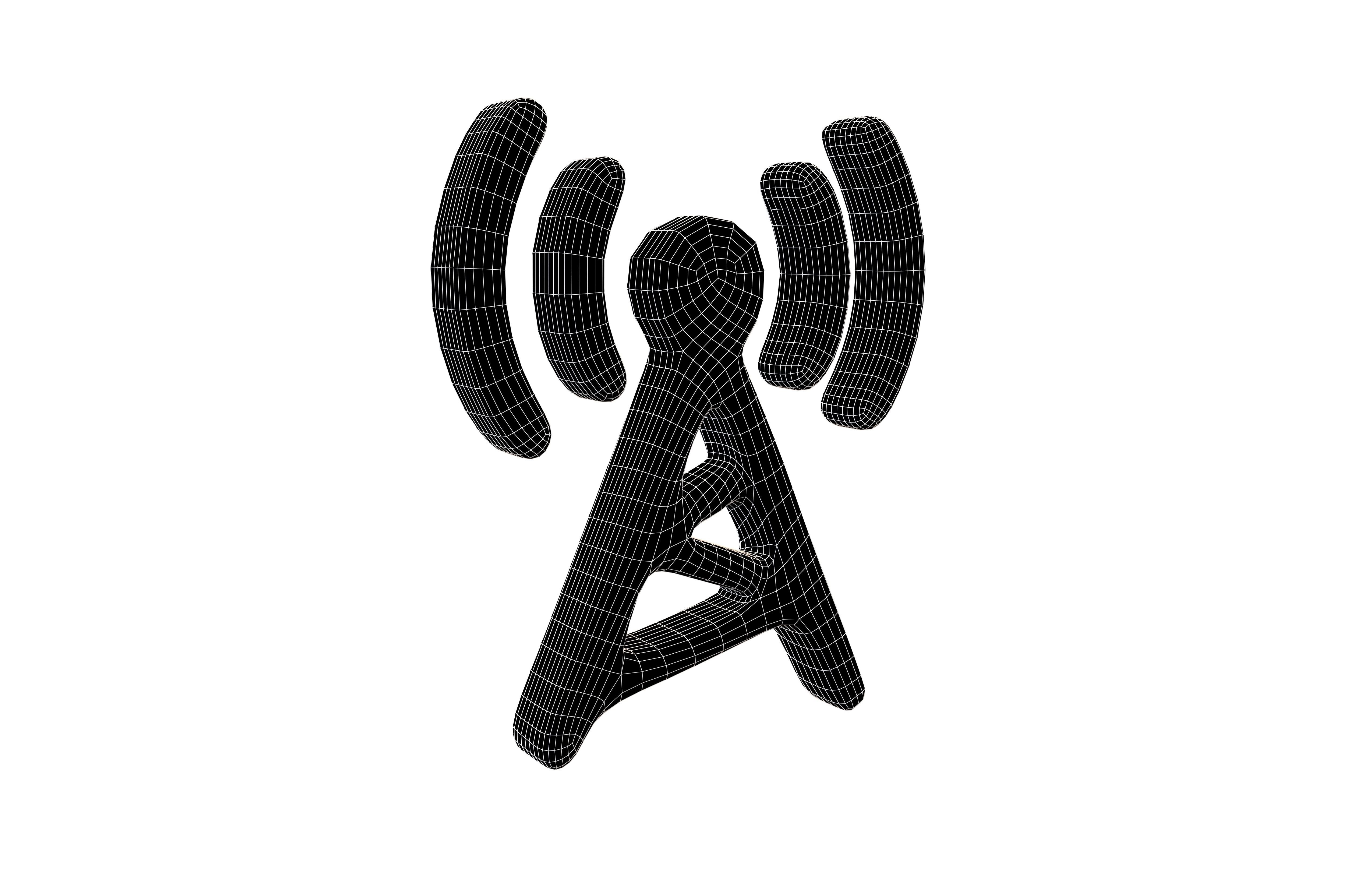 3D model Wireless Radio Symbol v1 001 VR / AR / low-poly | CGTrader