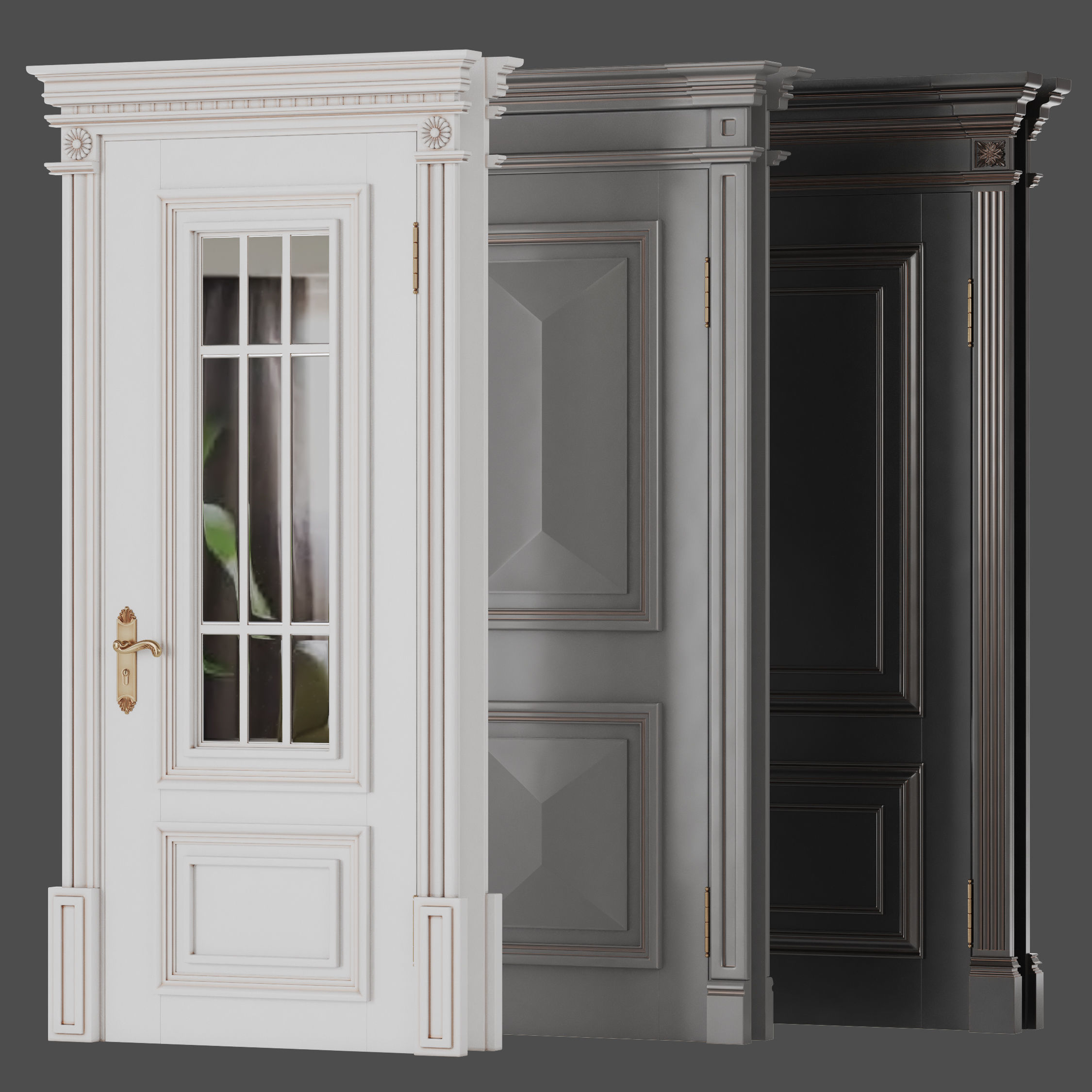 Classic Apartment Doors 3D model | CGTrader