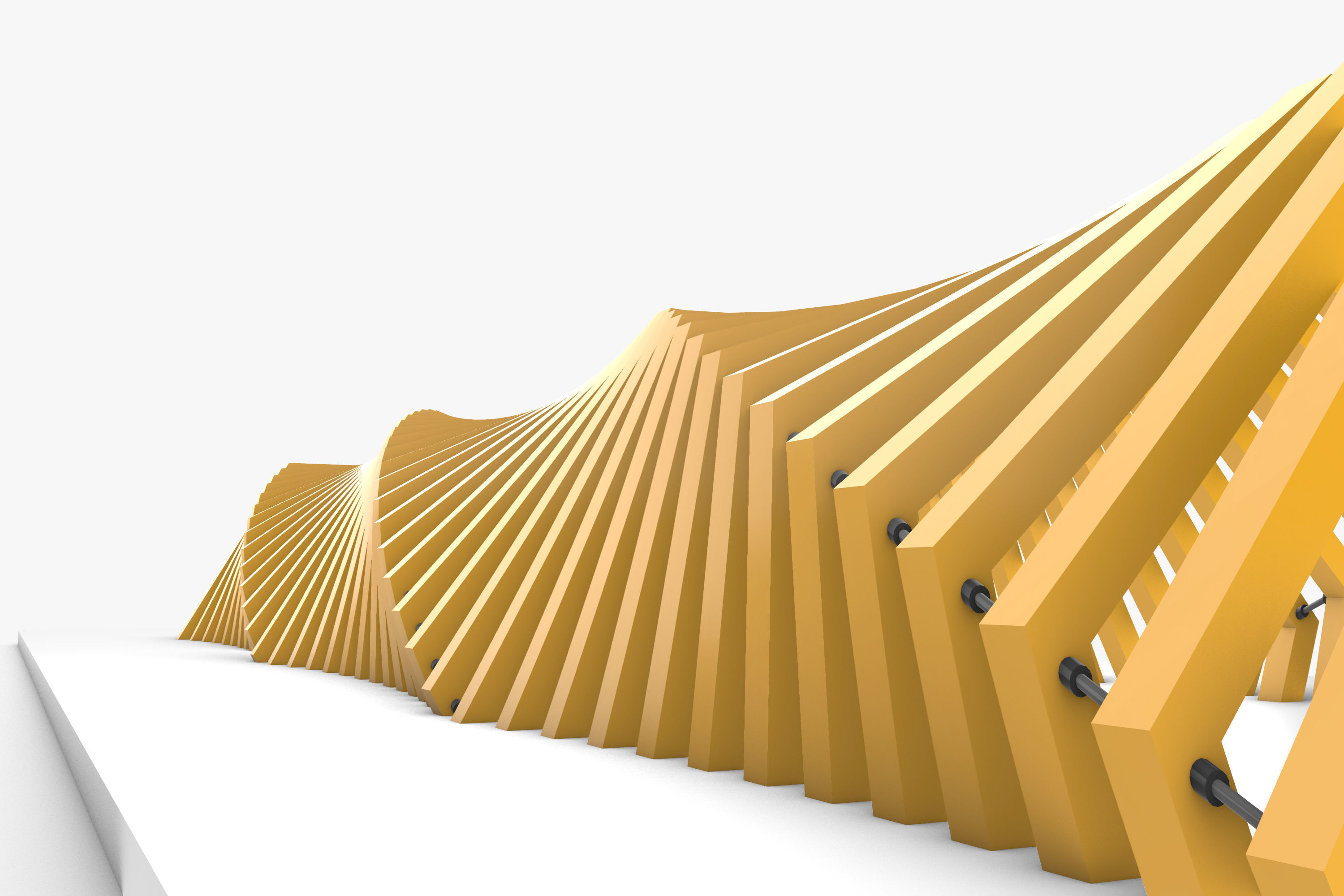 Twisted Tunnel Parametric Shading 3D model | CGTrader