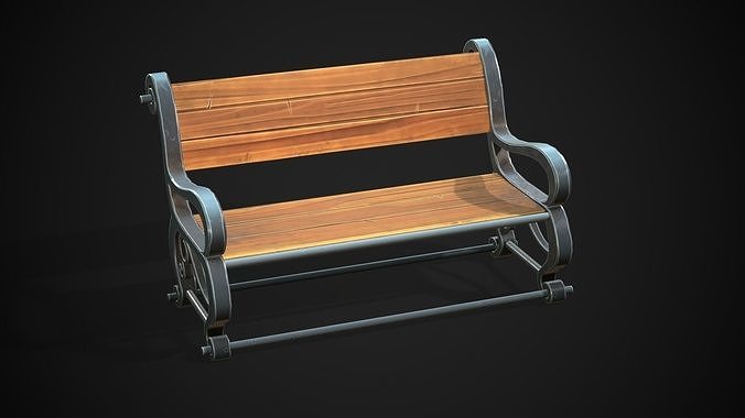 3D model stylized bench VR / AR / low-poly | CGTrader