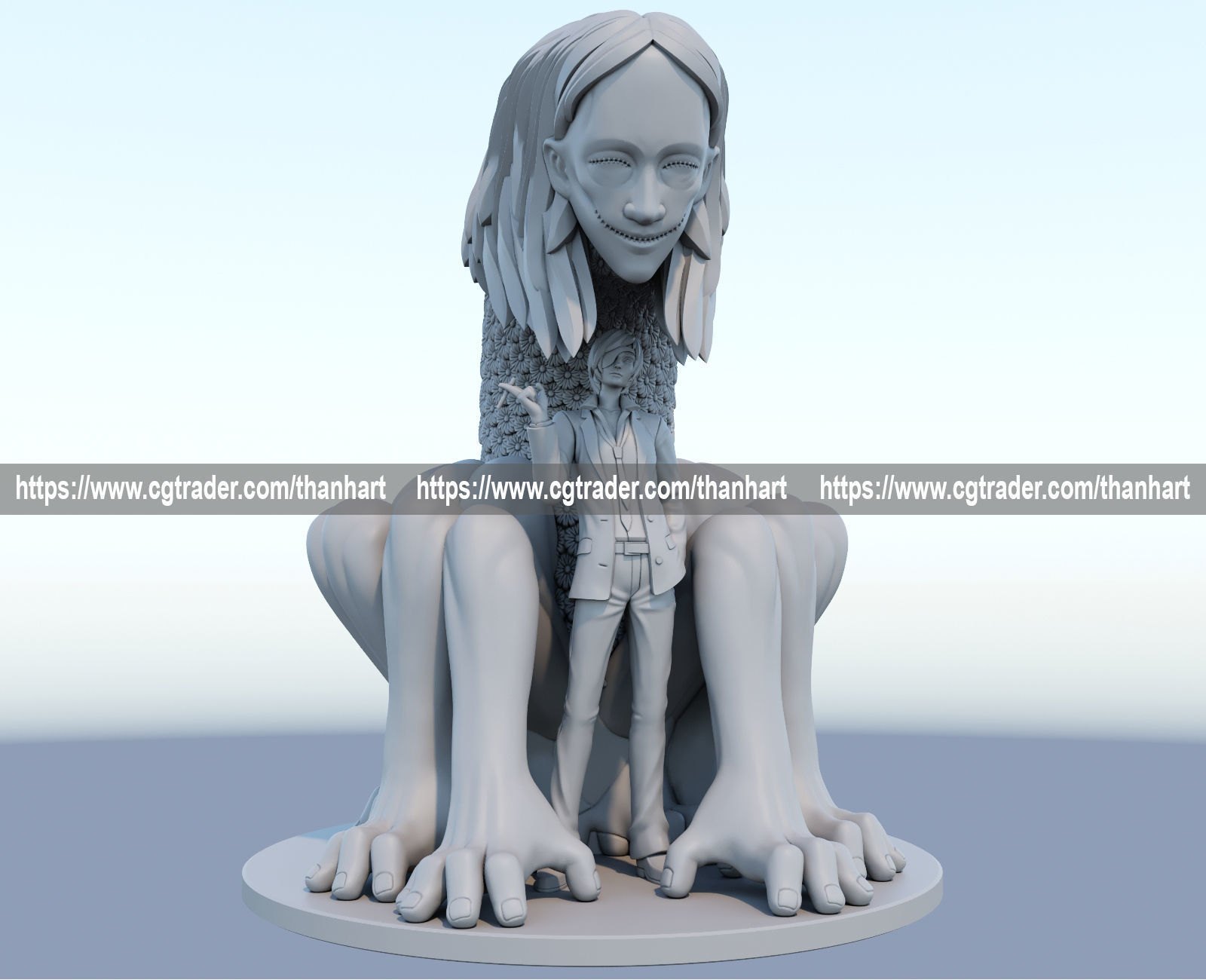 himeno and ghost devil 3d print model from chainsawman 3D model 3D ...