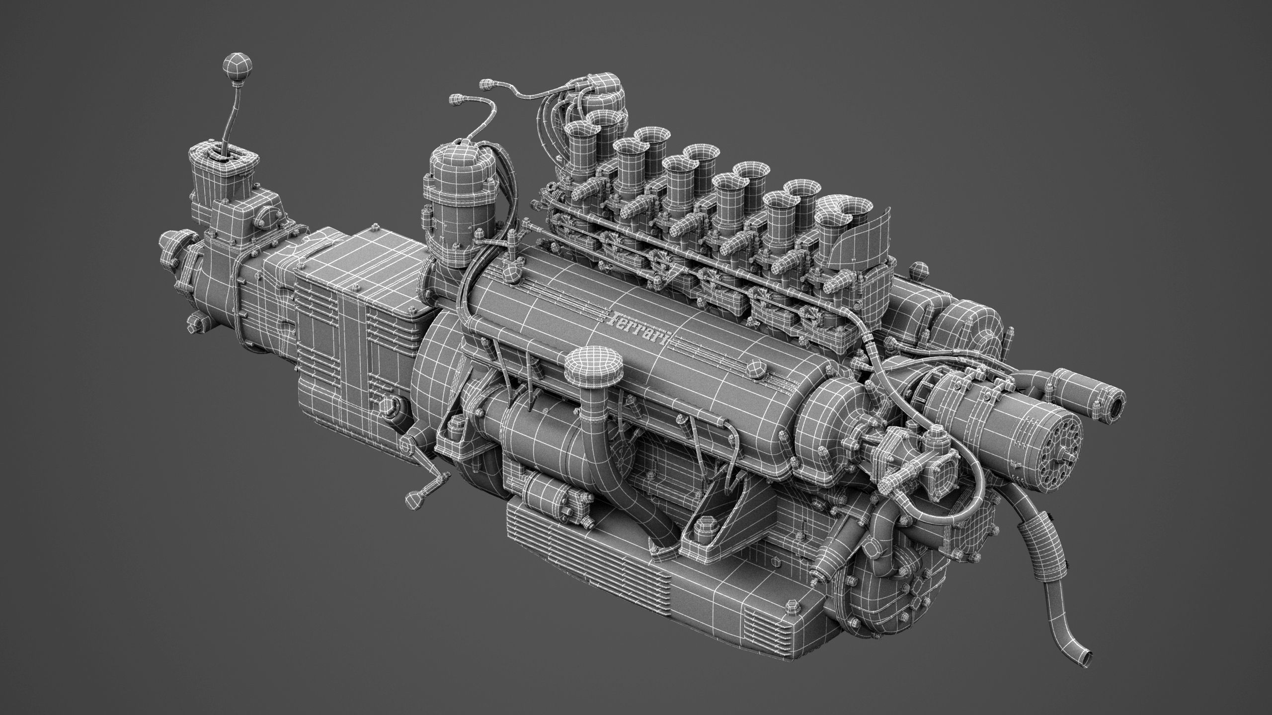 Ferrari 250 TR Engine - 3 liter - 2nd version 3D model | CGTrader