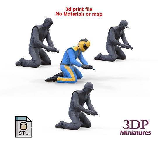 N2 Pit crew with Wheel Gun 3D model 3D printable | CGTrader