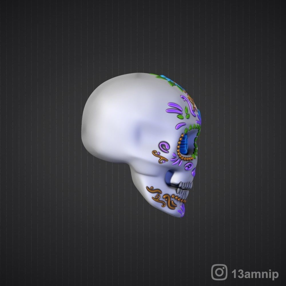 Mexican skull Calavera 3D model 3D printable | CGTrader
