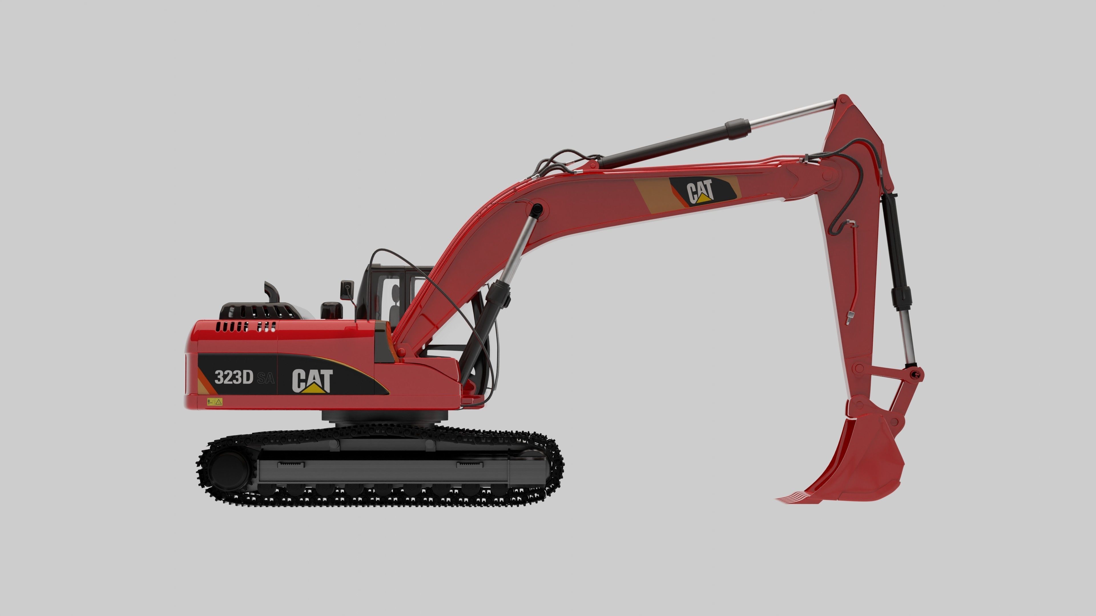 Excavator caterpillar 323d free 3D model | CGTrader