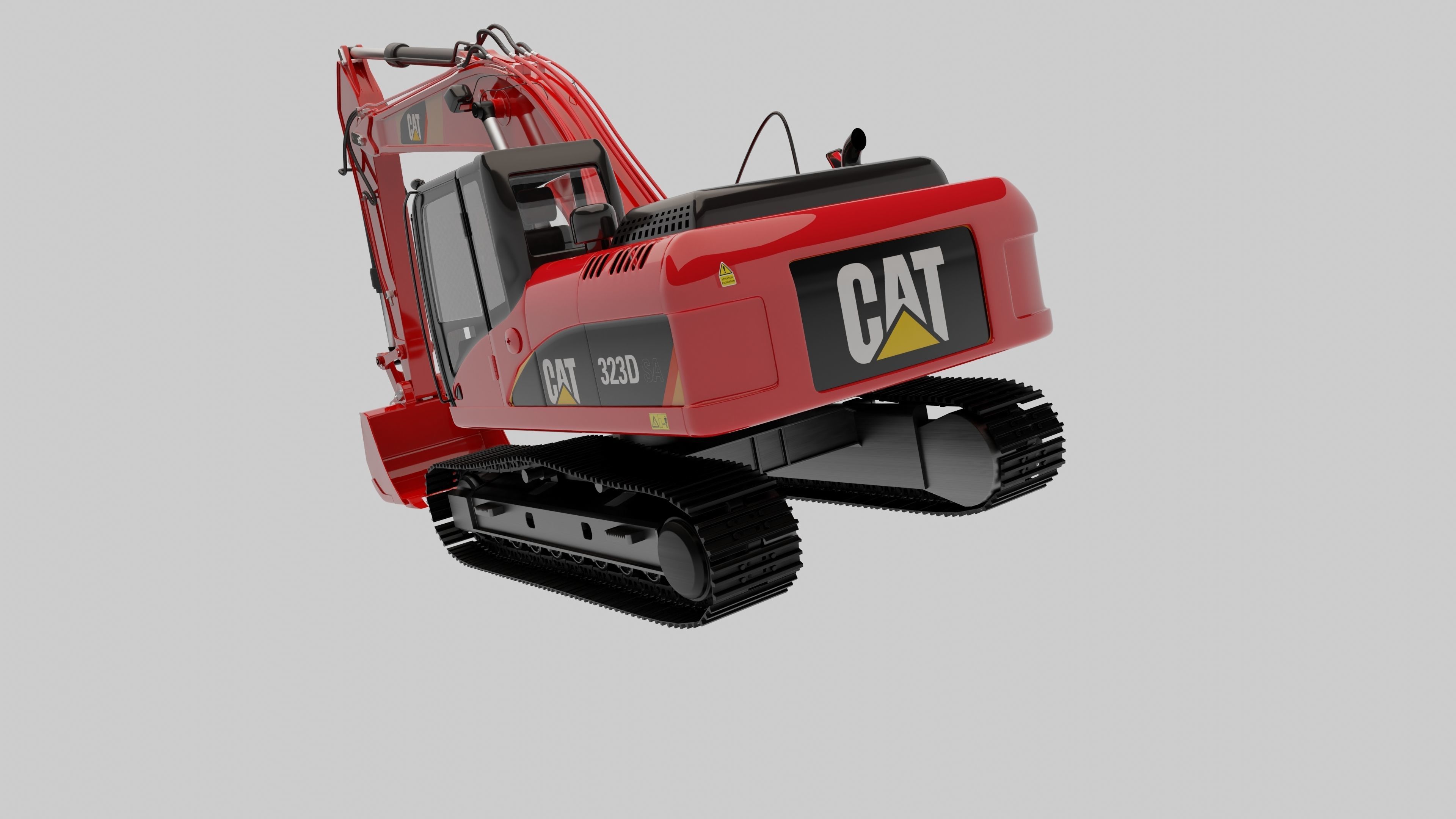 Excavator caterpillar 323d free 3D model | CGTrader