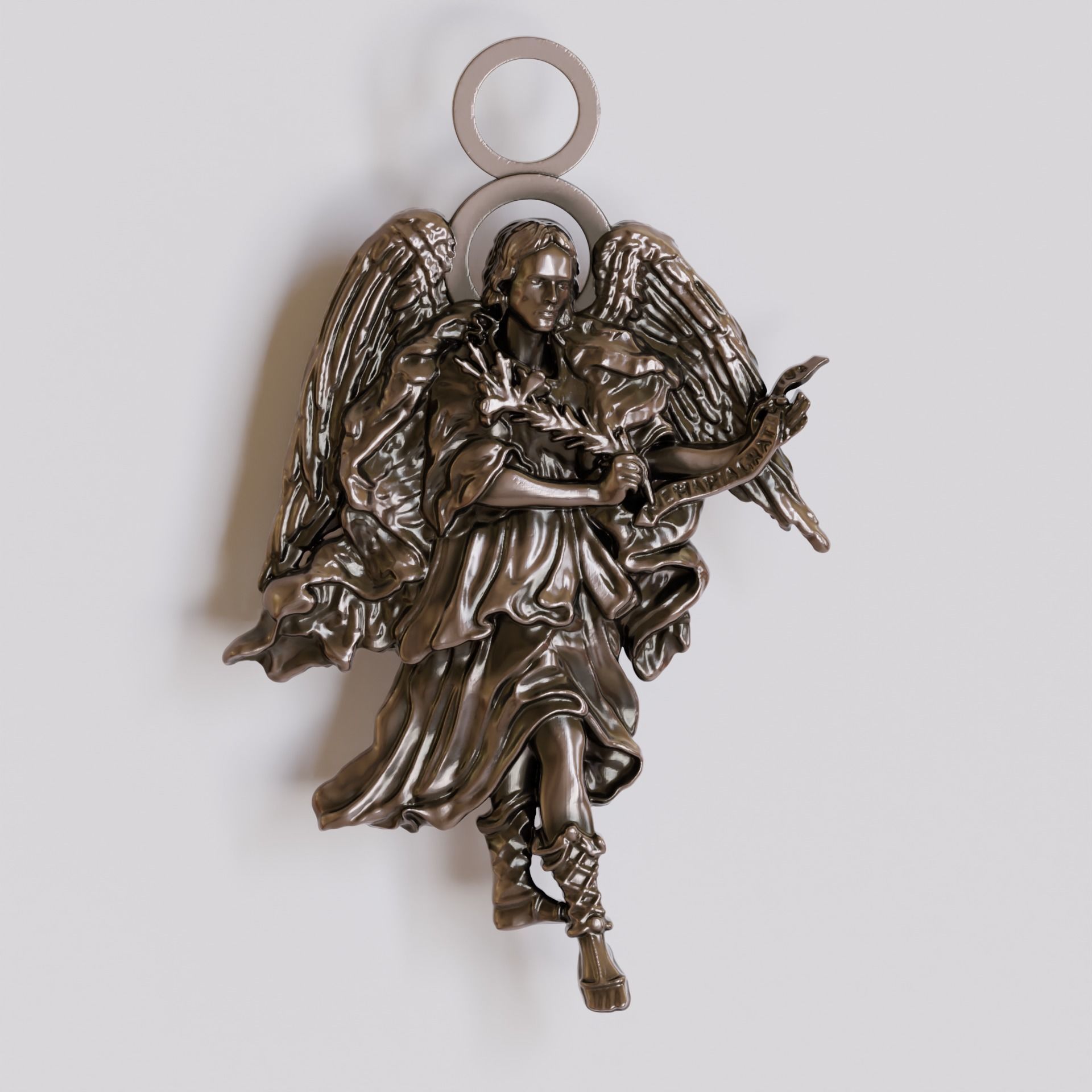 Archangel Gabriel Pendant 3D model 3D printable | CGTrader