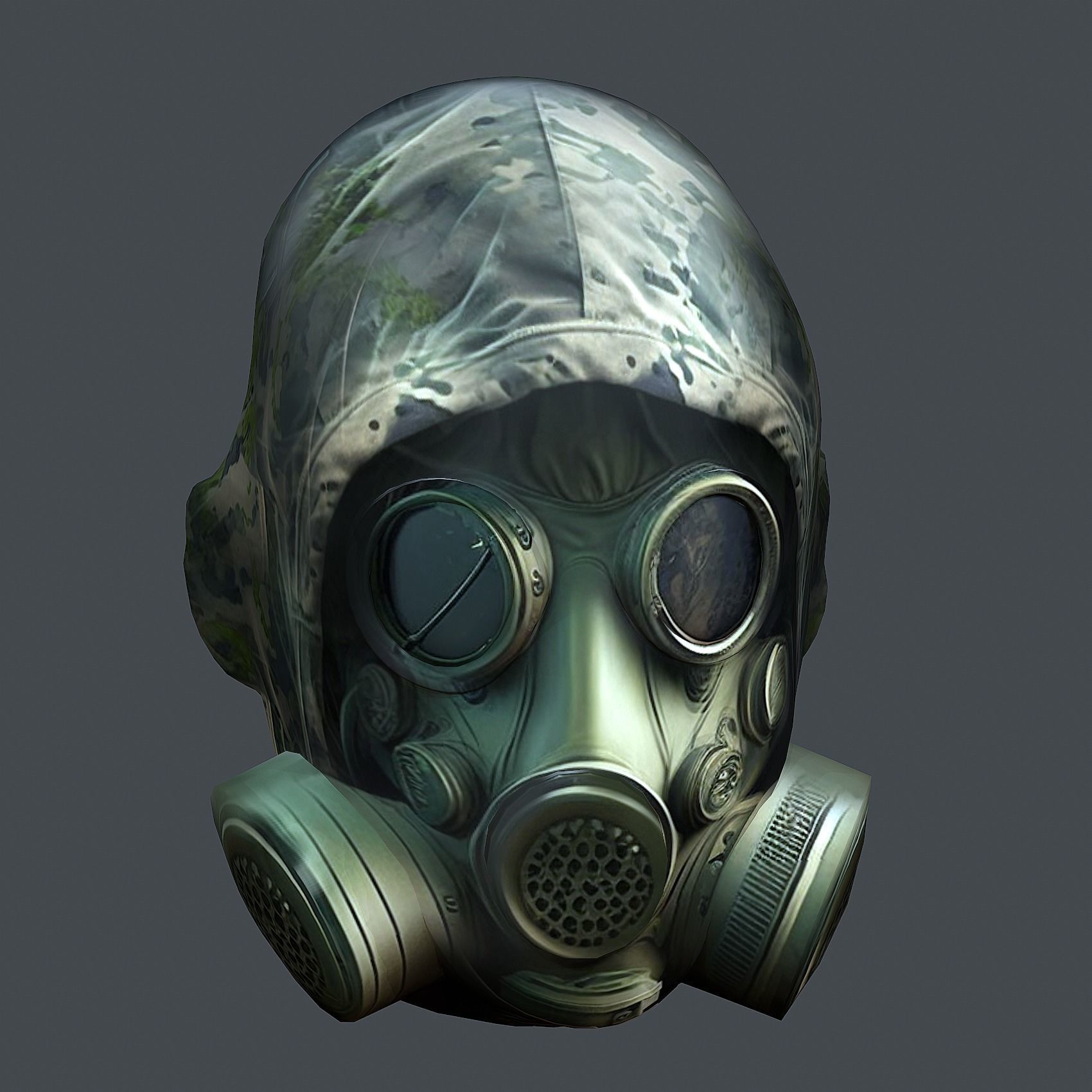 3D model Gas mask helmet 3d model military combat Low-poly VR / AR ...