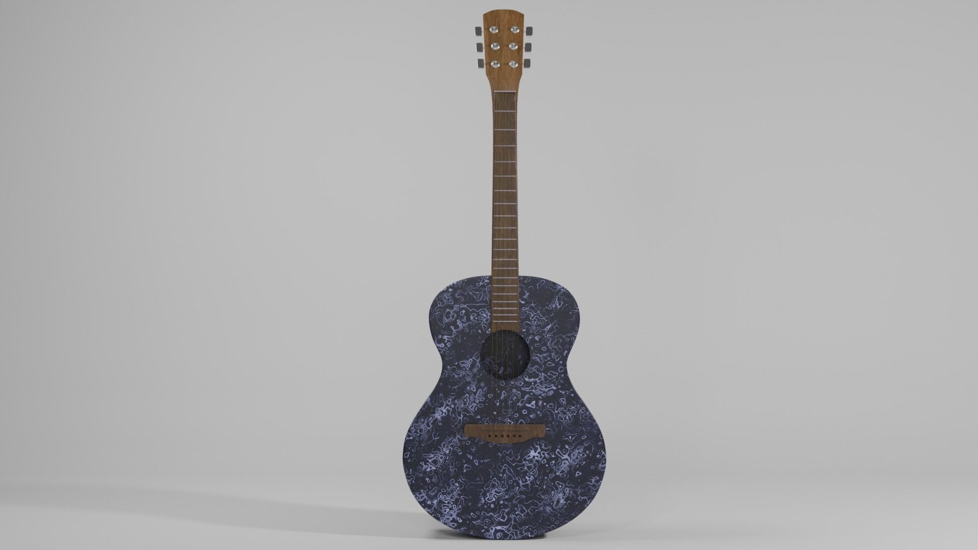 Stylized Acoustic Guitar 3D model | CGTrader
