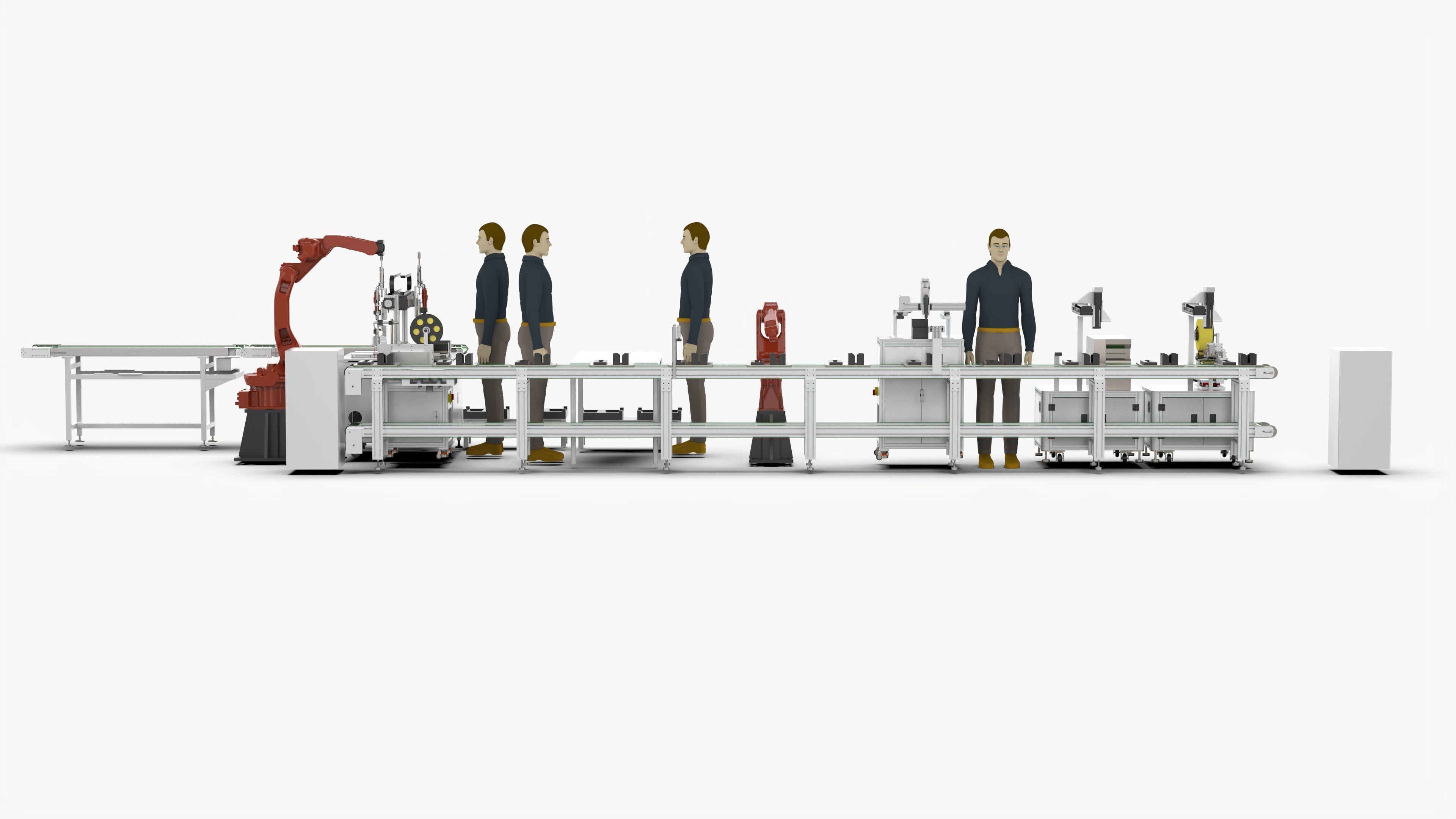 Shell Automatic Locking Labeling Line 3D model | CGTrader
