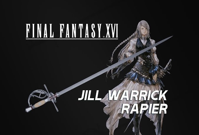 Final Fantasy XVI - Jill Warrick Rapier 3D model 3D printable | CGTrader