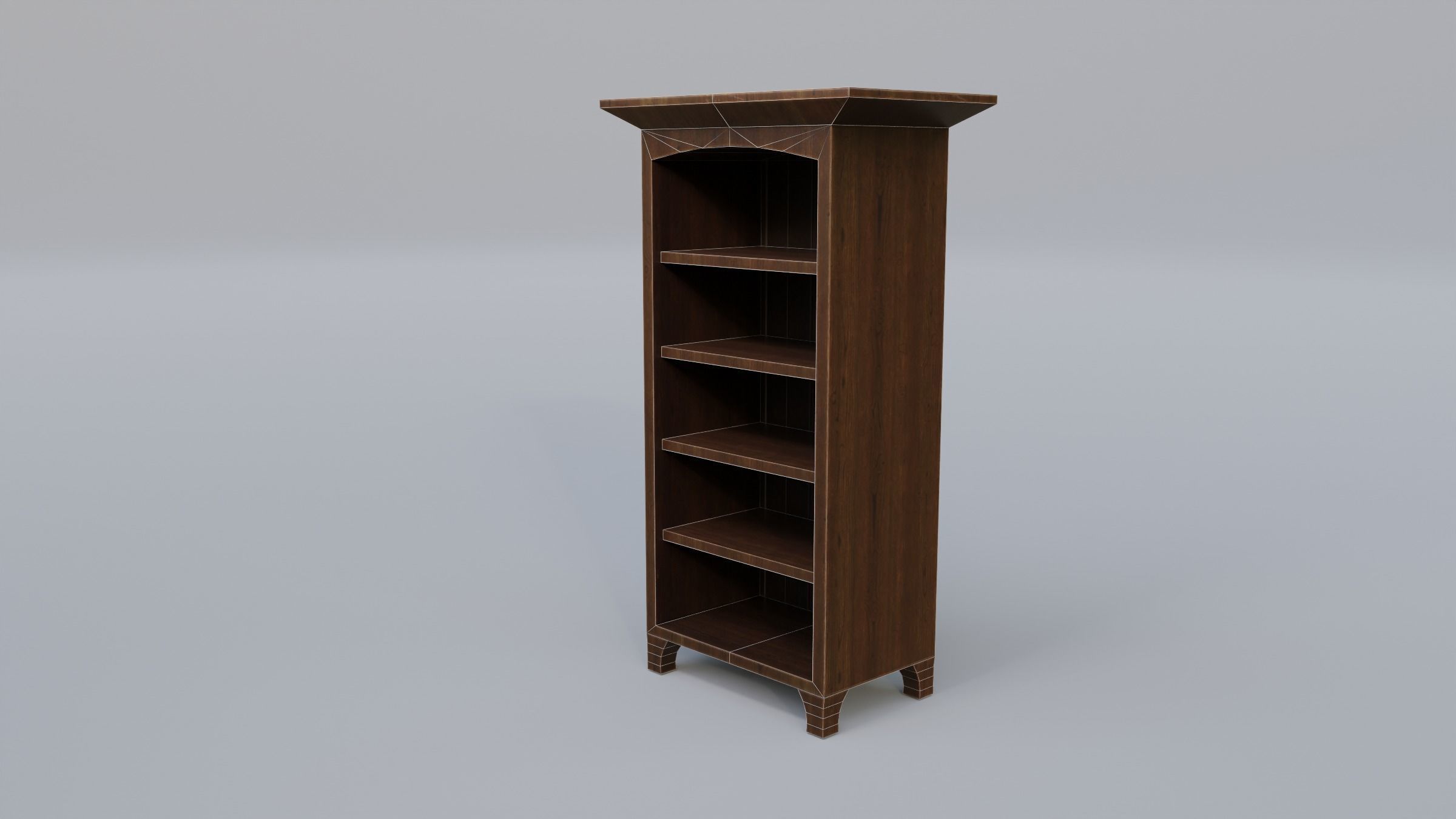 3D model Bookcase simple VR / AR / low-poly | CGTrader
