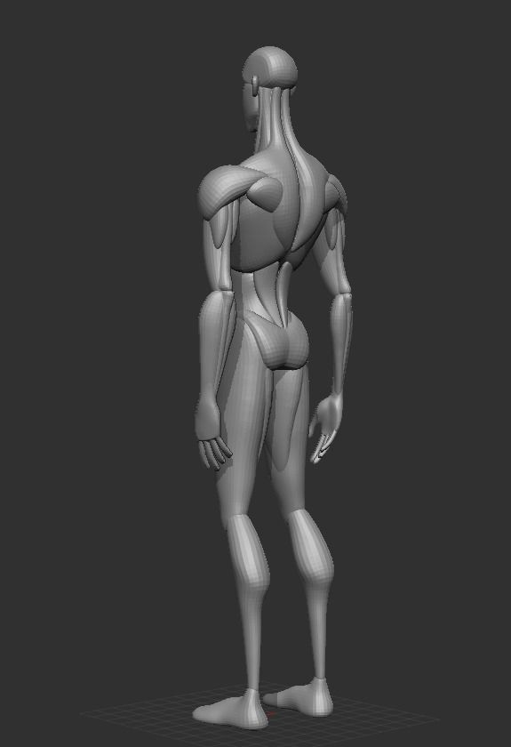 3d Clean Male Blockout No1 3D model | CGTrader