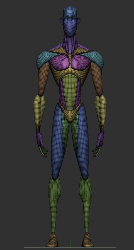 3d Clean Male Blockout No1 3D model | CGTrader