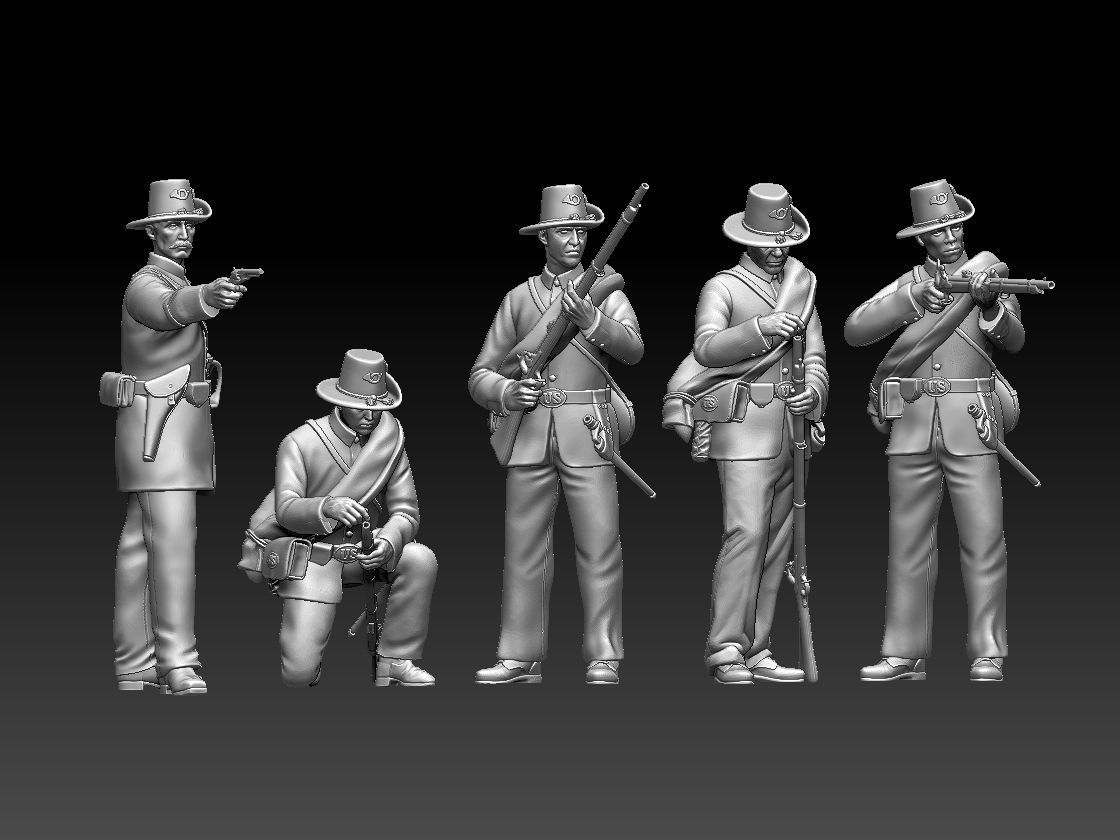 Union Iron Brigade Infantry 3D model 3D printable | CGTrader
