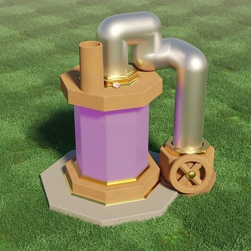 Clash of clans Elixir extractor free 3D model rigged | CGTrader