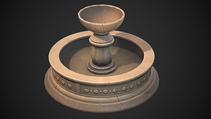 3D model Stylized fountain VR / AR / low-poly | CGTrader