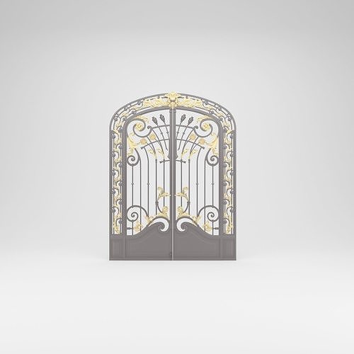 classic iron gate 3D model | CGTrader