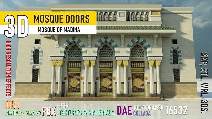 3D model Mosque Entrance A VR / AR / low-poly | CGTrader