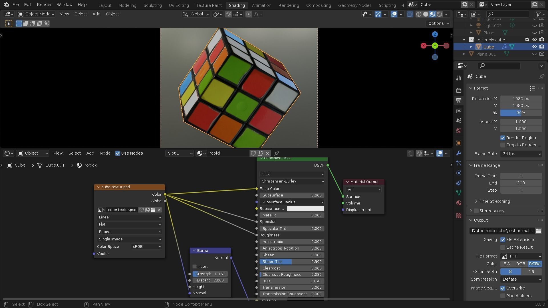 Realistic Rubik Cube free 3D model | CGTrader