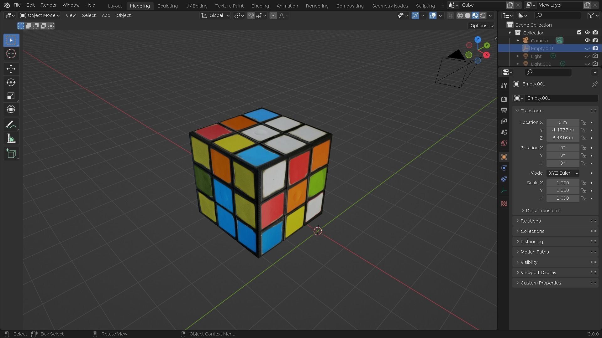 Realistic Rubik Cube free 3D model | CGTrader