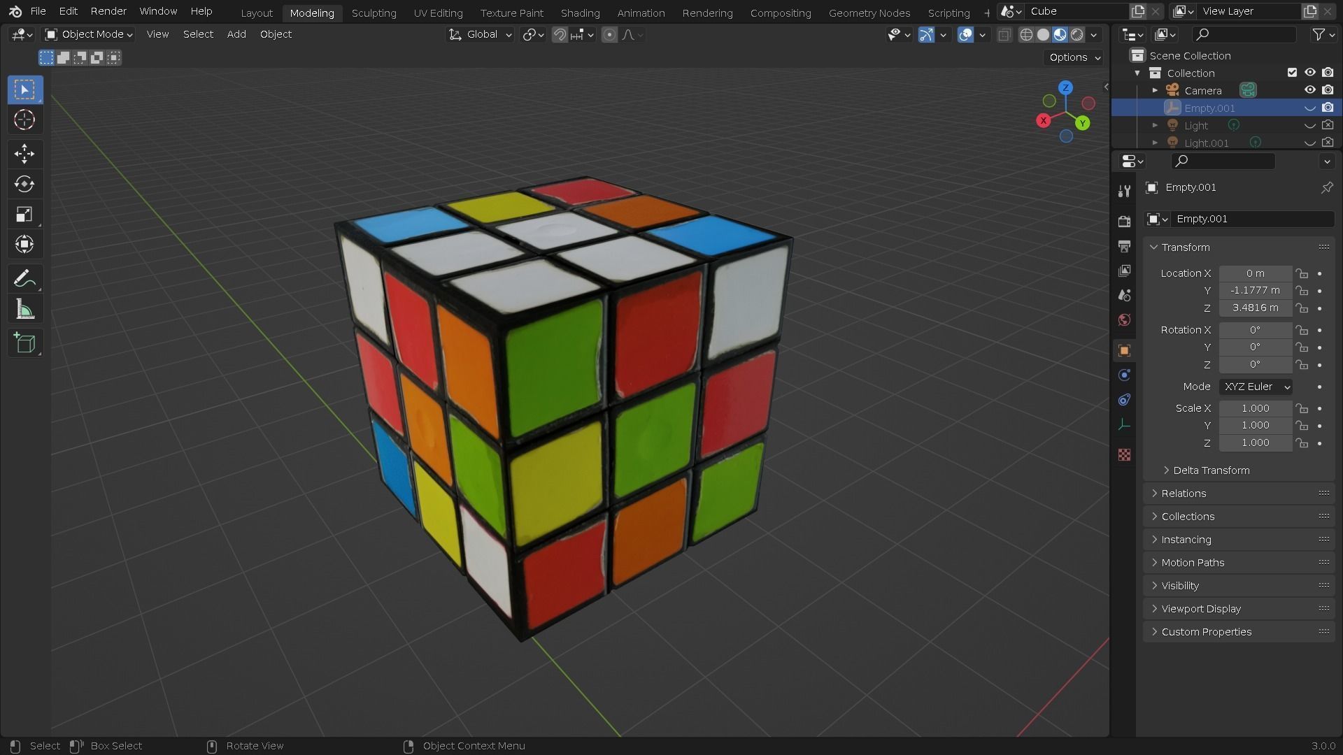 Realistic Rubik Cube free 3D model | CGTrader