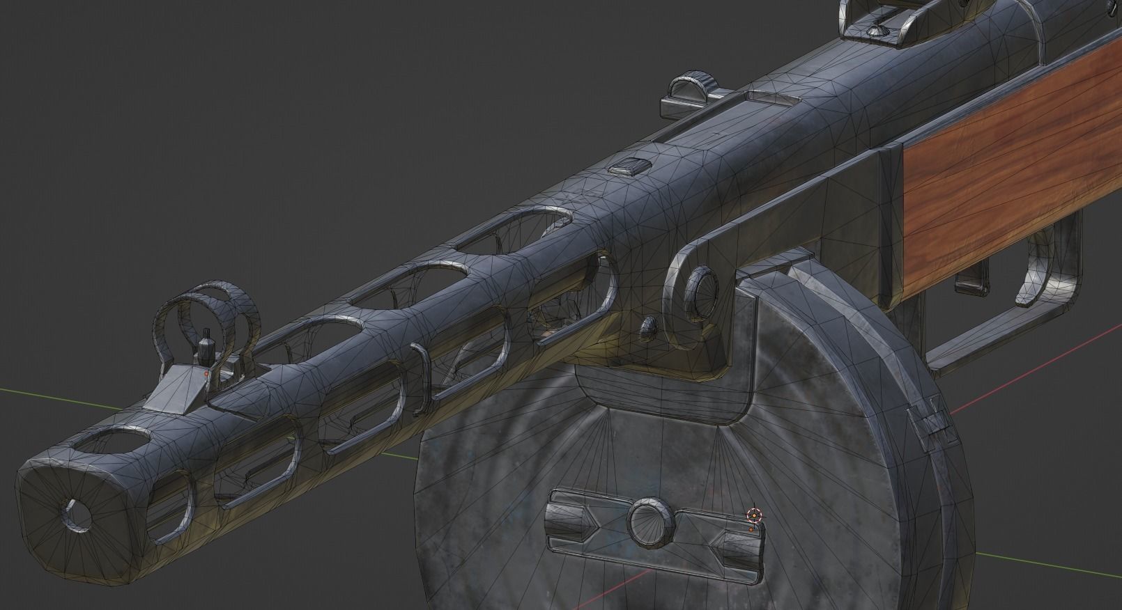 3D model PPSH Submachine Gun VR / AR / low-poly | CGTrader