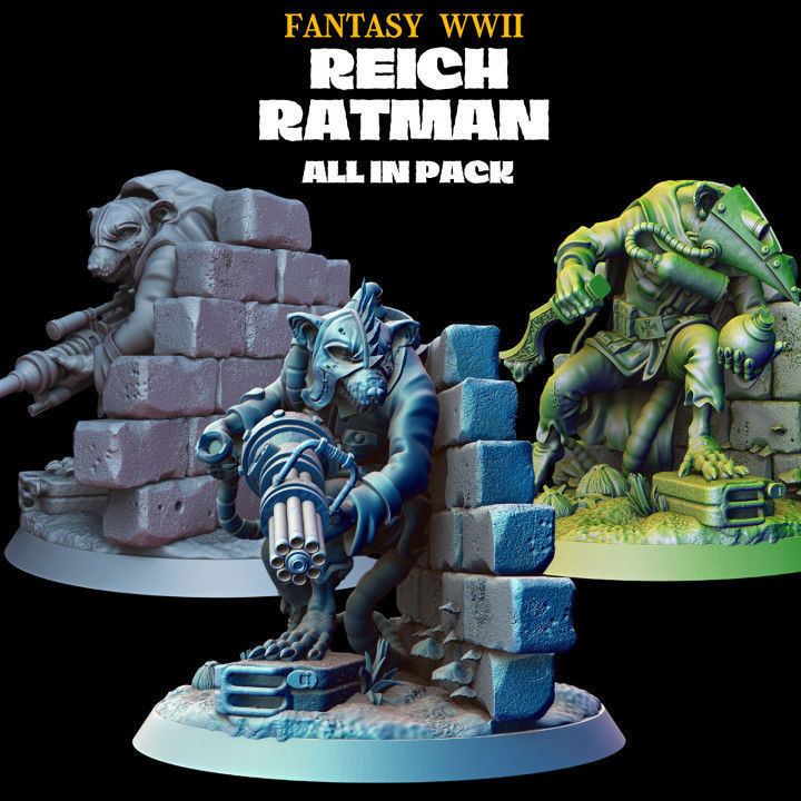FANTASY WWII REICH RATMAN ALL IN PACK 3D model 3D printable | CGTrader