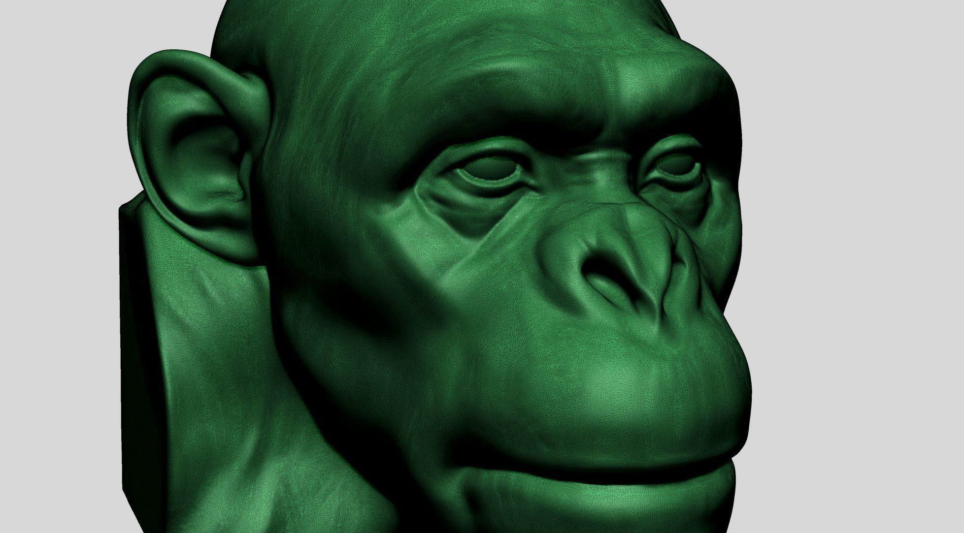 Chimp Head Printable 3D model 3D printable | CGTrader