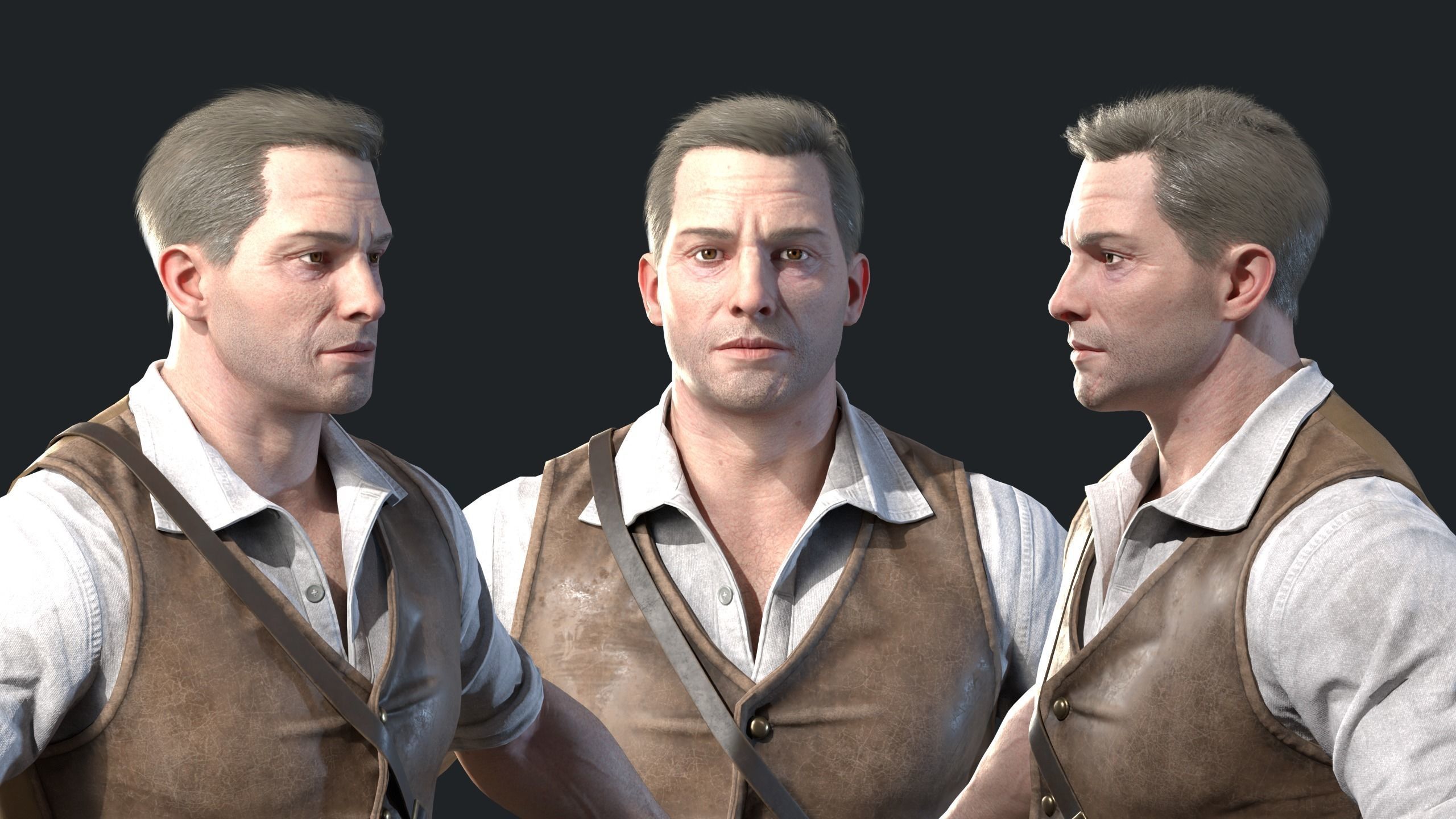 3D model 19th Century Adventurer VR / AR / low-poly | CGTrader