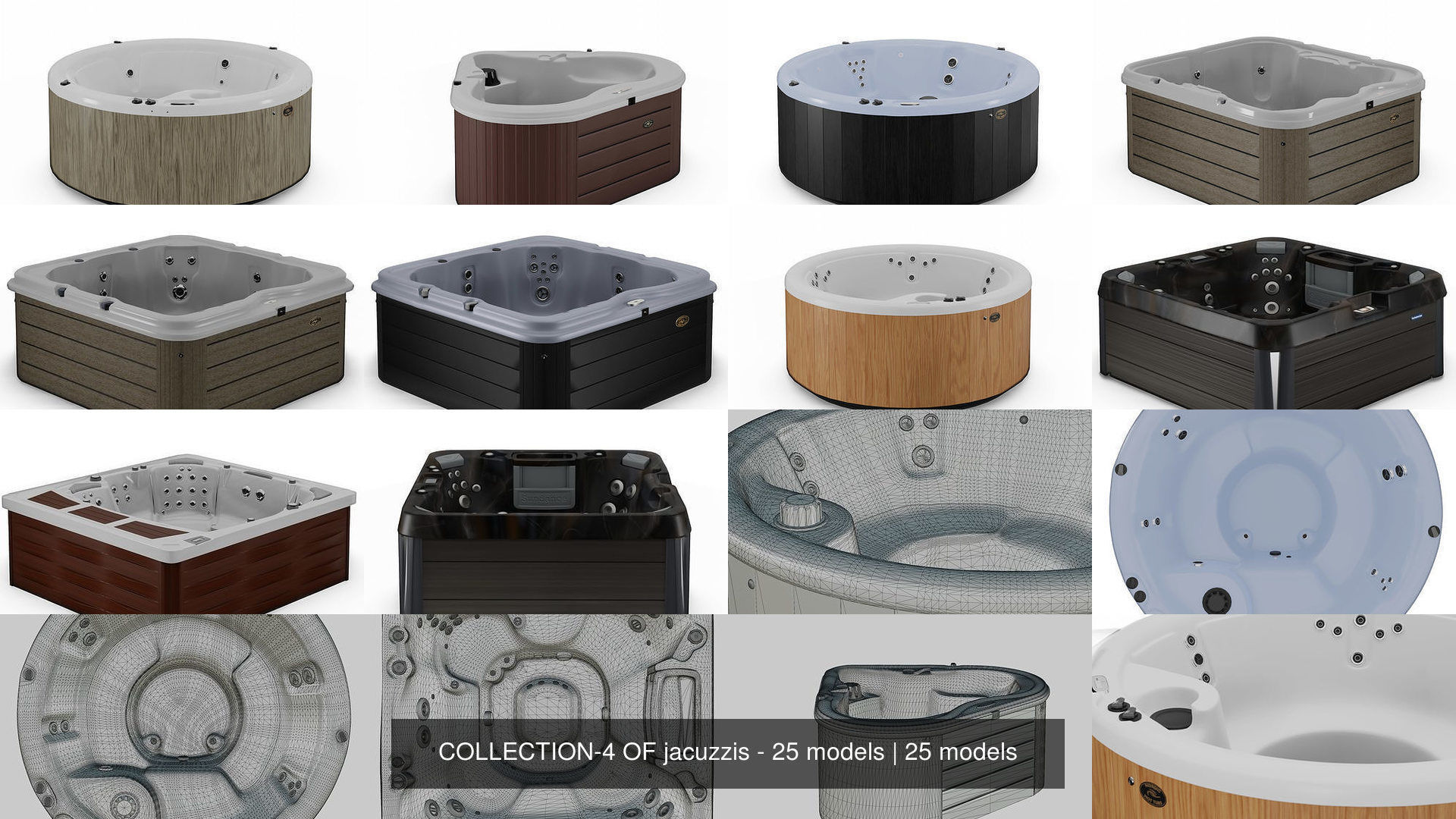 COLLECTION-4 OF jacuzzis - 25 models VR / AR / low-poly | CGTrader