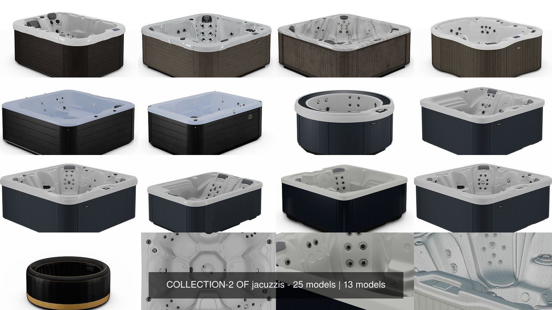 COLLECTION-2 OF jacuzzis - 25 models VR / AR / low-poly | CGTrader