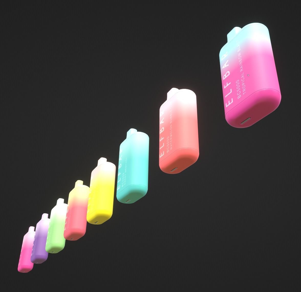 ElfBar 3D Pack Collection 8 model with textures 3D model | CGTrader