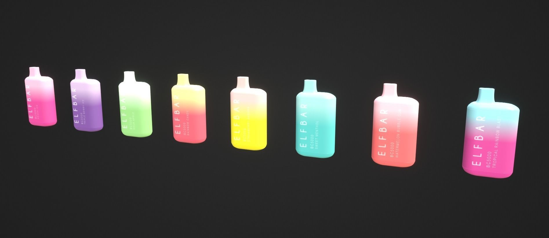 ElfBar 3D Pack Collection 8 model with textures 3D model | CGTrader