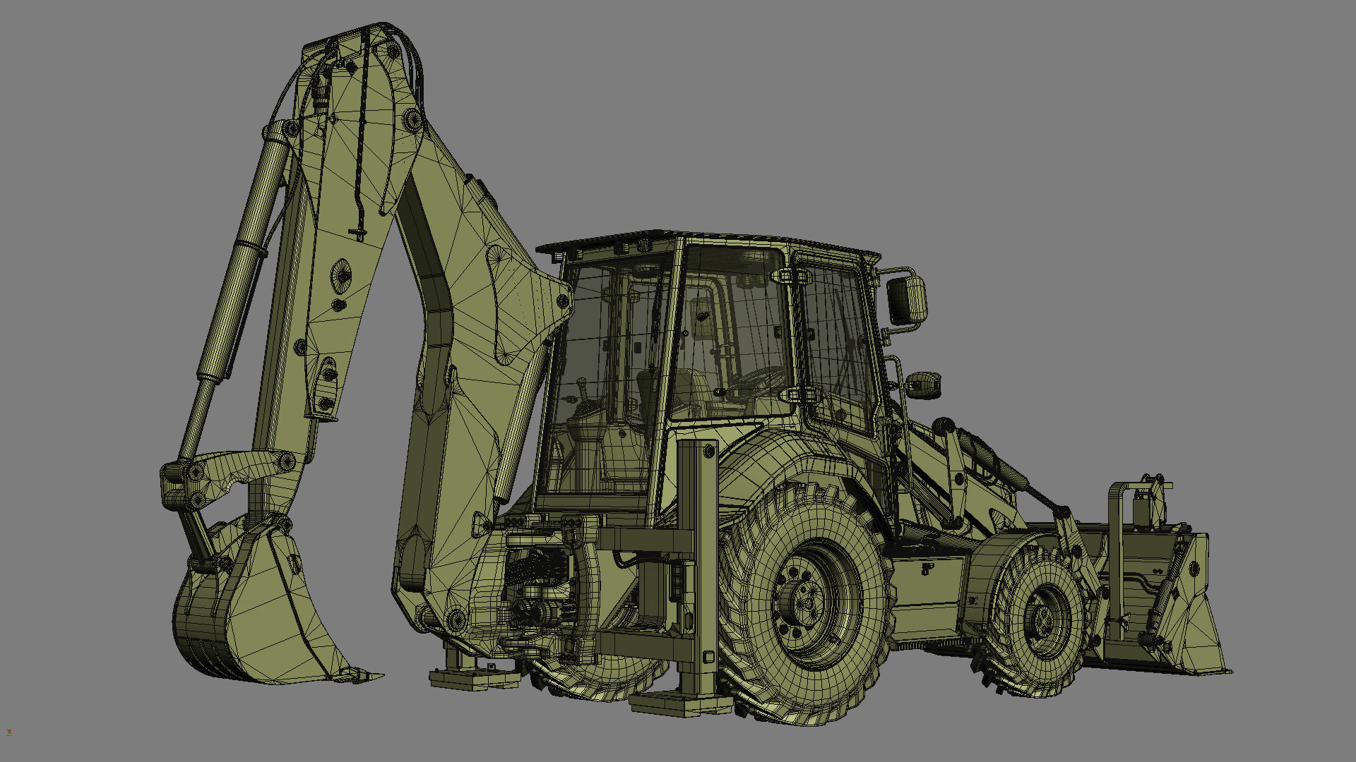 Backhoe Loader 3D model | CGTrader