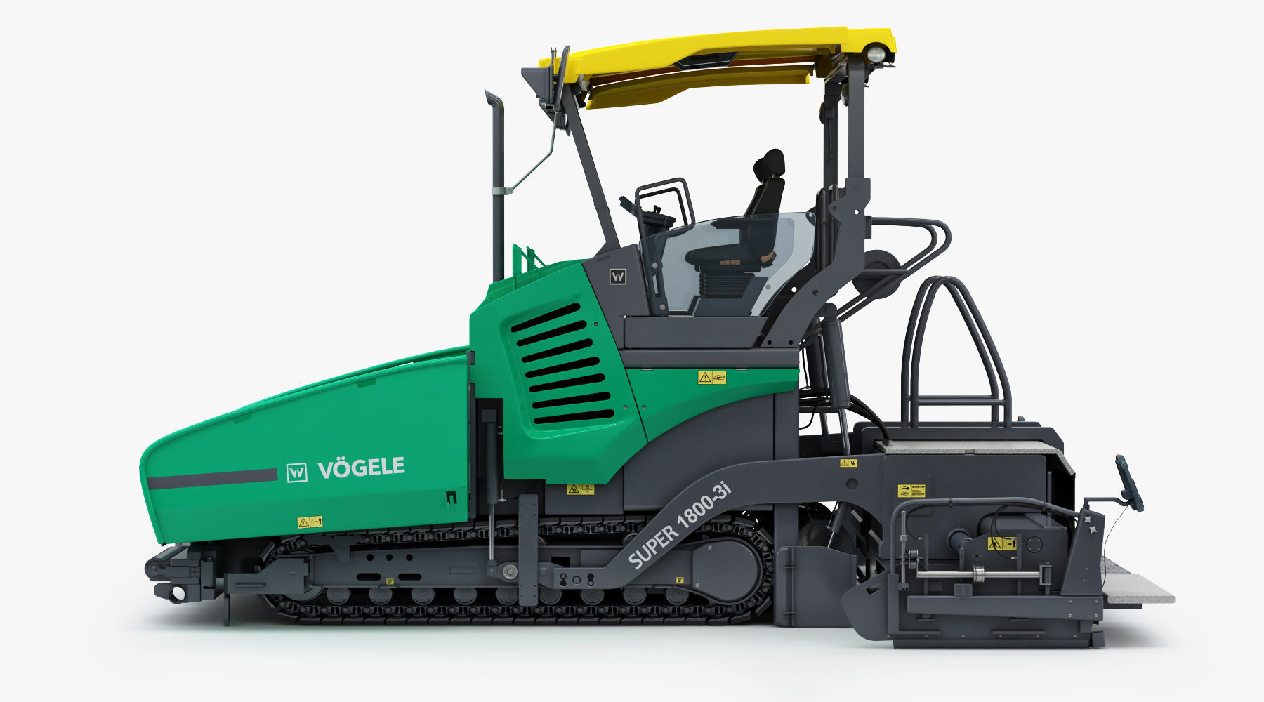 Asphalt Paver Vogele Super 1800-3i 3D model | CGTrader