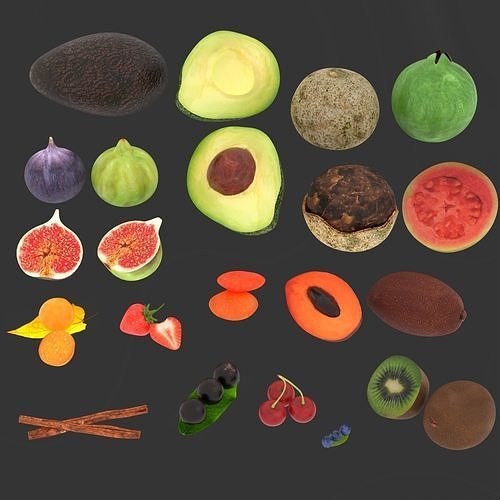 Fruits and vegetables set 2 3D model | CGTrader
