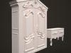 ANTIQUE WARDROBE - VINTAGE CLOSET - RUSTIC - FRENCH ROCOCO STYLE 3D ...