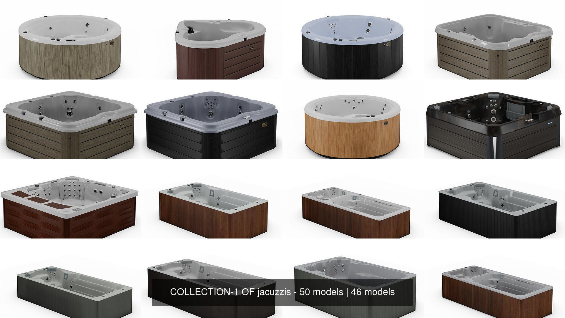 COLLECTION-1 OF jacuzzis - 50 models VR / AR / low-poly | CGTrader