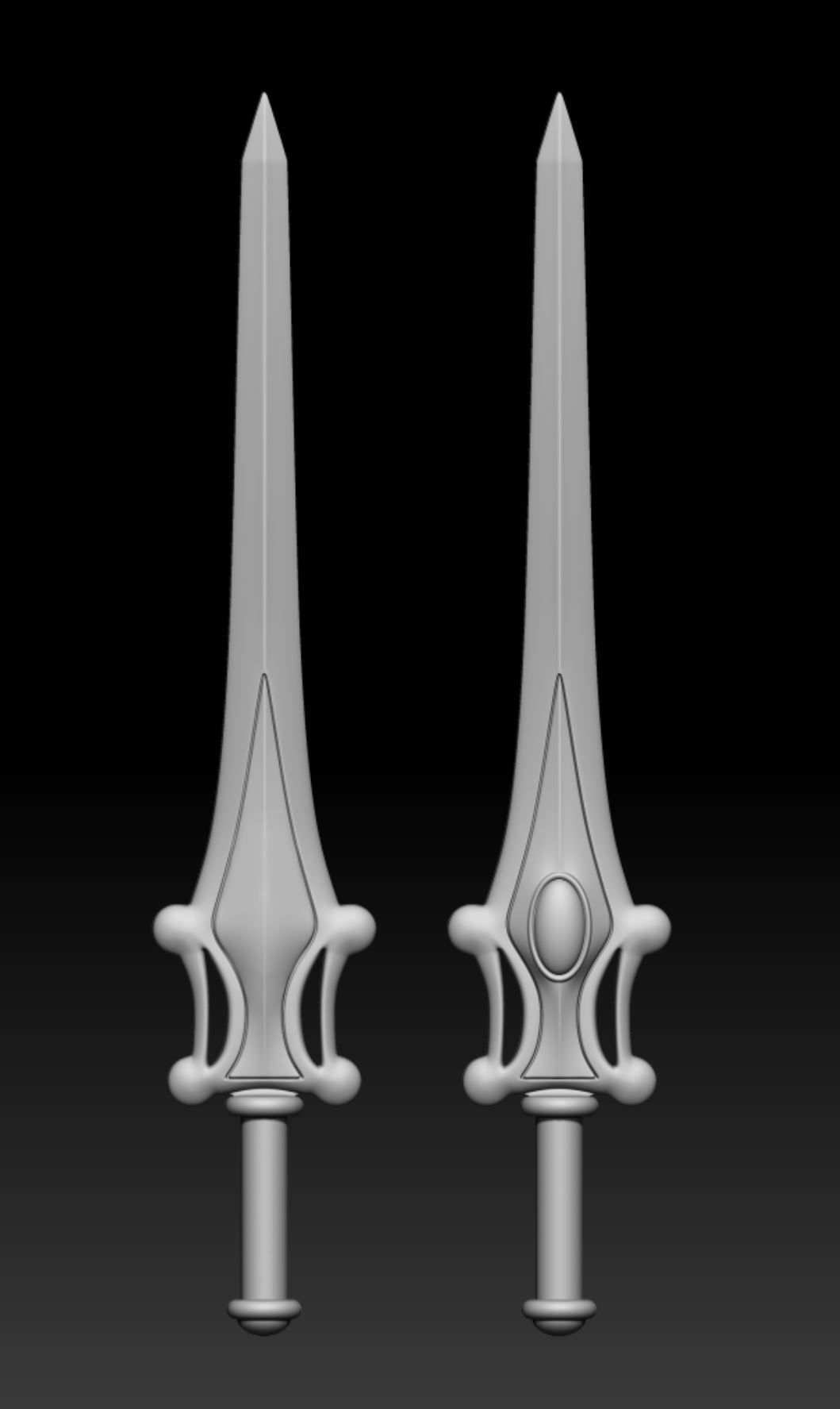 Classic He-man and She-ra sword 3D model 3D printable | CGTrader