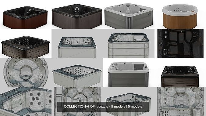 COLLECTION-4 OF jacuzzis - 5 models | CGTrader