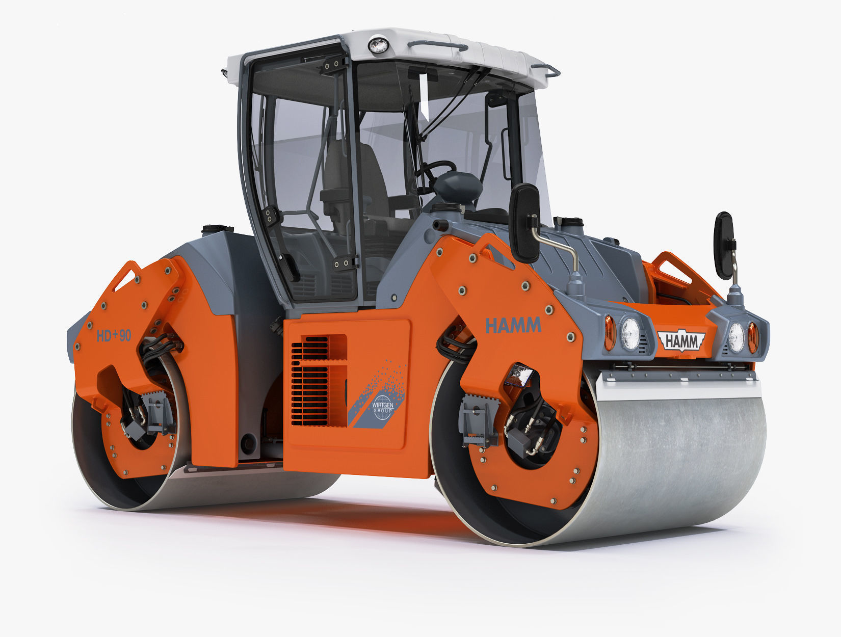 Articulated Tandem Road Roller 3D model | CGTrader