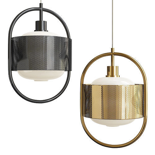 3d Model Mossen Modern Pendant Light Gold Vr Ar Low Poly Cgtrader