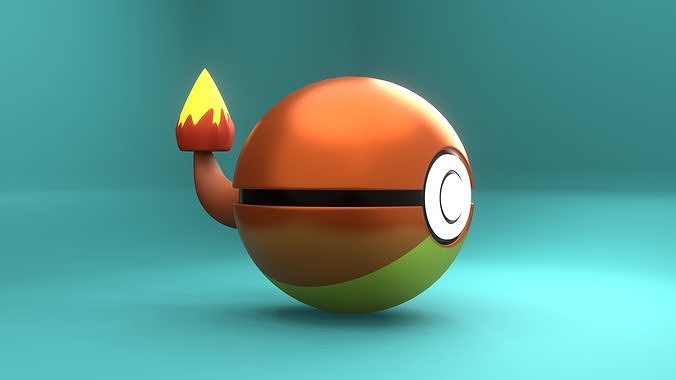 3D model CHARMANDER BALL VR / AR / low-poly | CGTrader