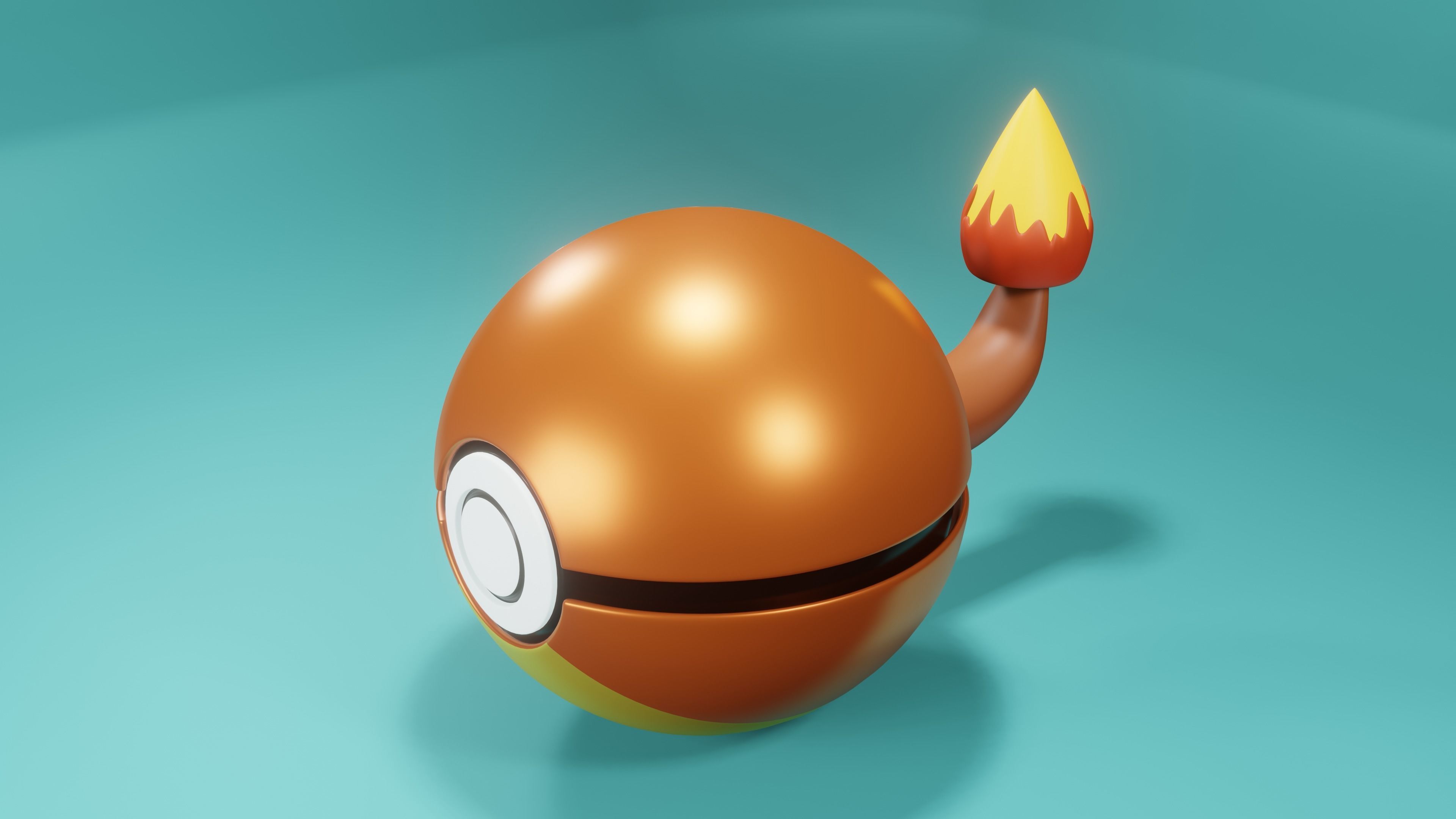 3D model CHARMANDER BALL VR / AR / low-poly | CGTrader