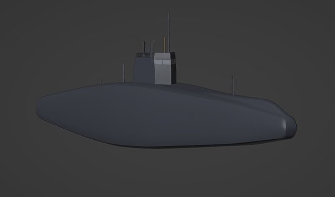 3D model Low Poly Submarine VR / AR / low-poly | CGTrader