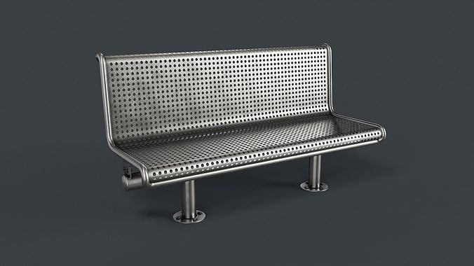 3D model Metal Modern Bench 31 PBR Game Ready VR / AR / low-poly | CGTrader