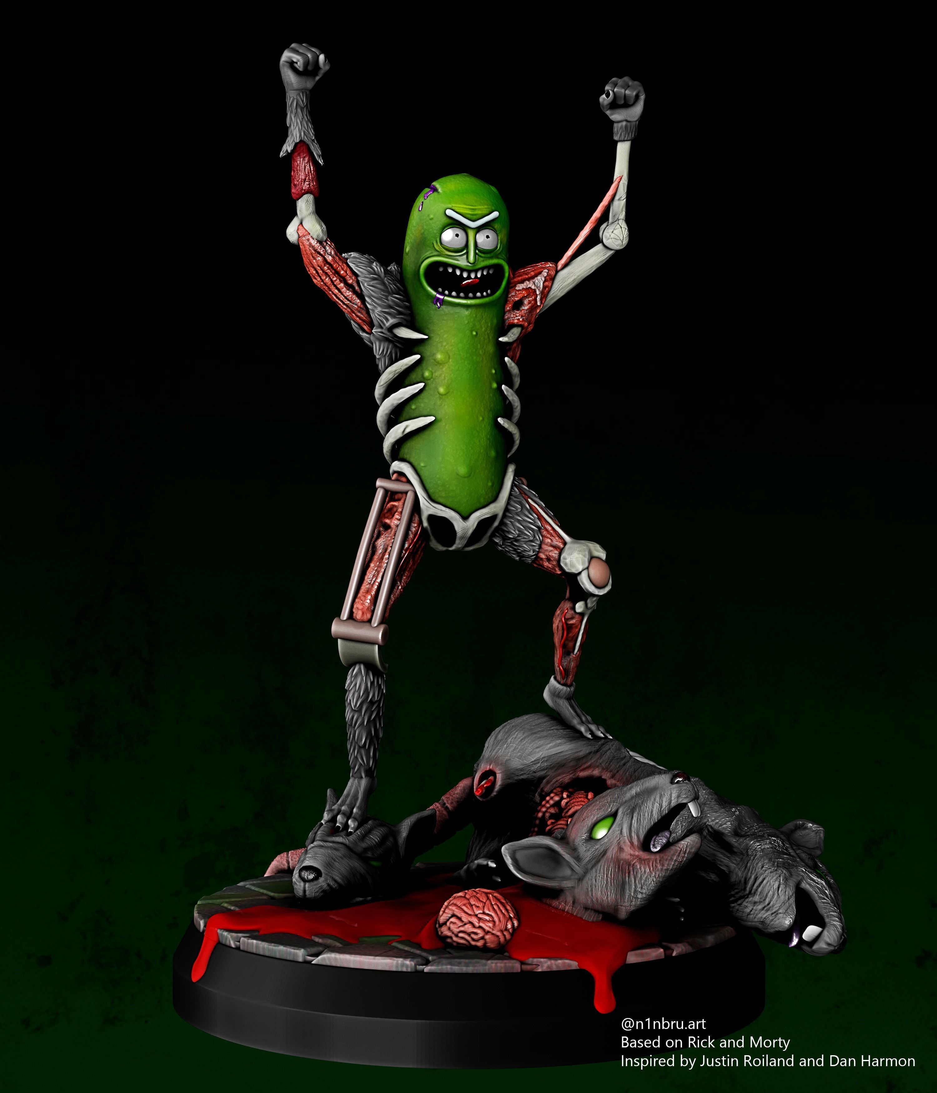 PICKLE RICK 3D Print Model STL 3D print model 3D model 3D printable ...