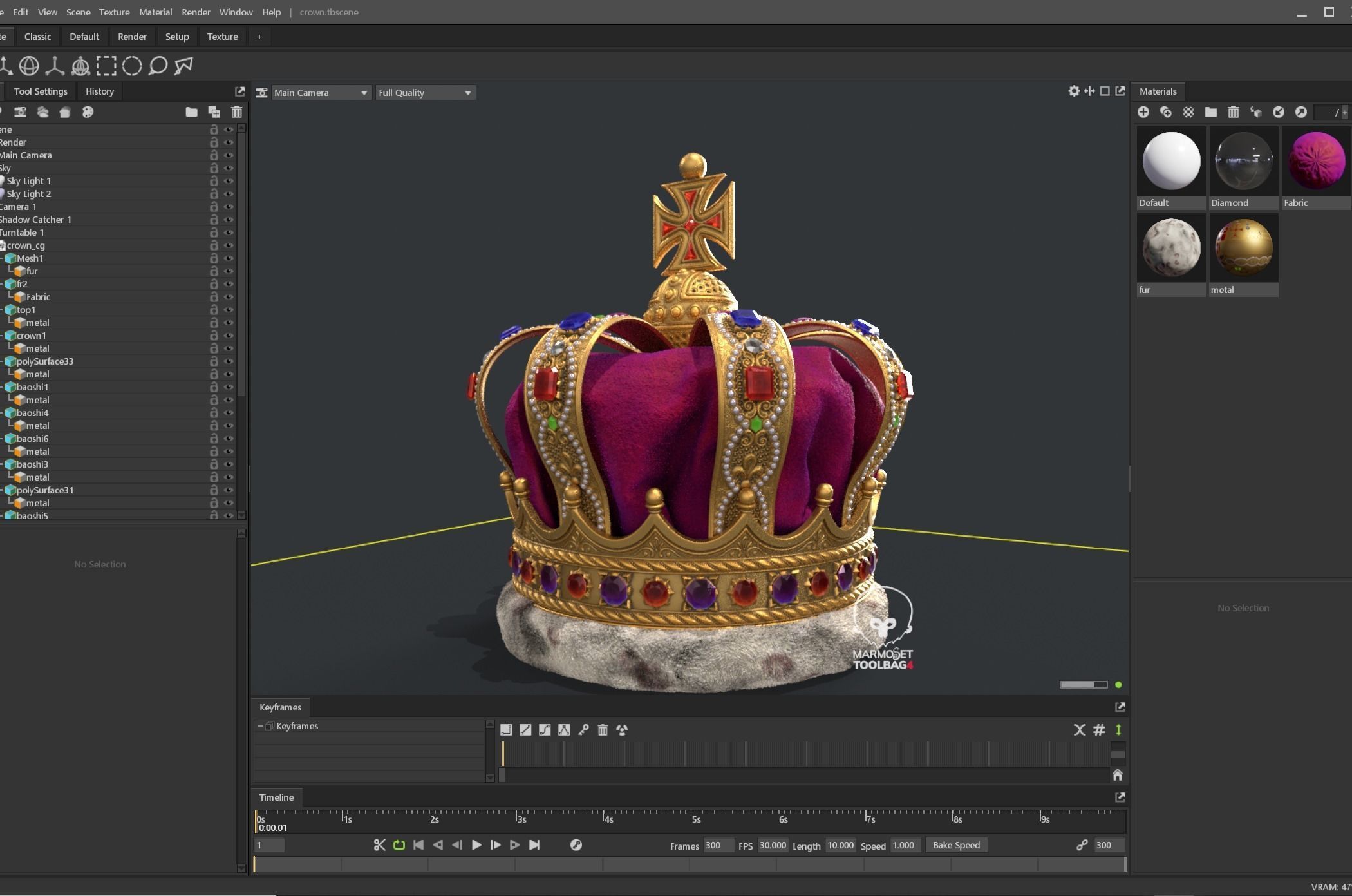 European royal crown high poly material map 3D model | CGTrader