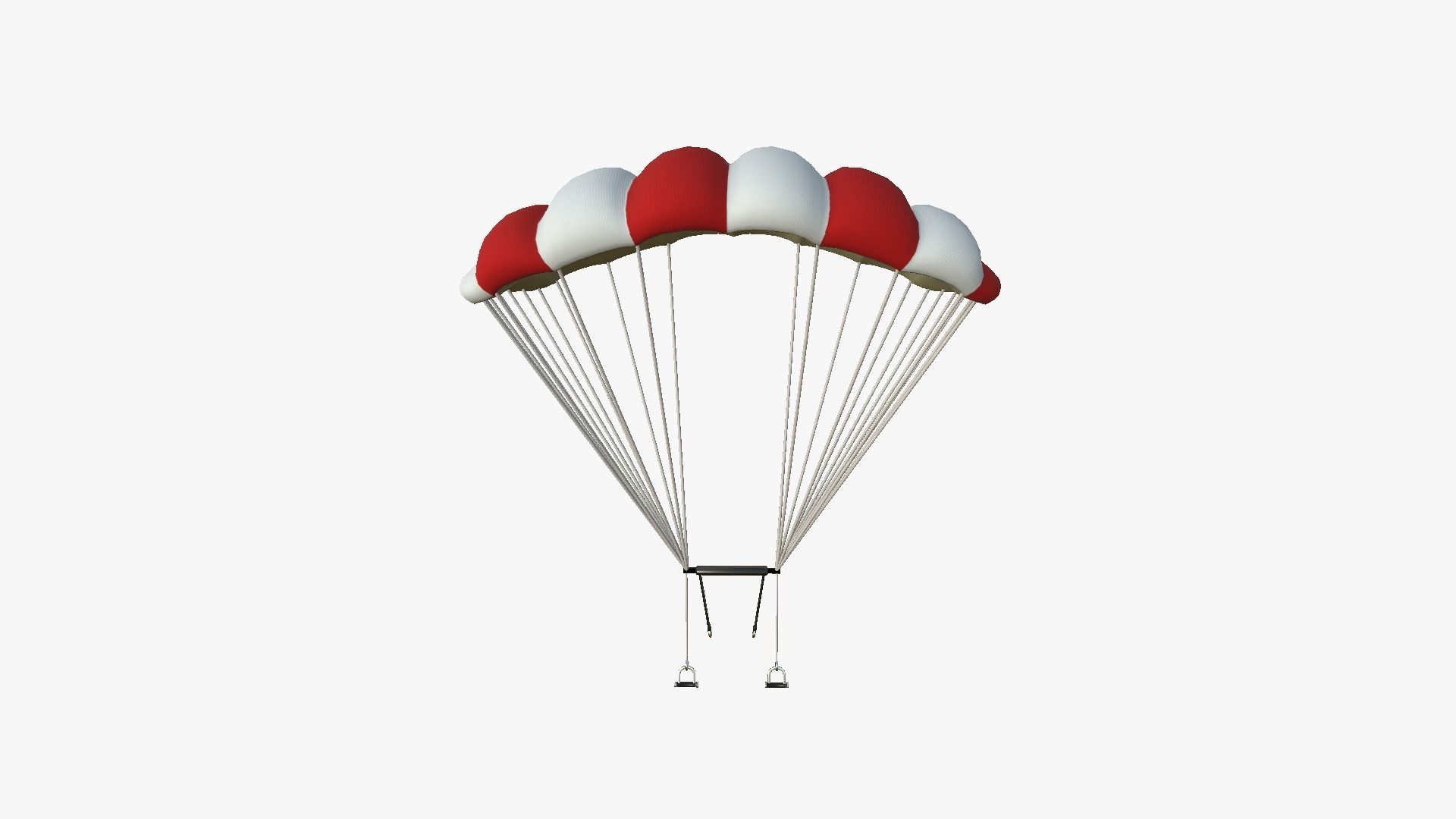3D model Parachute A01 White Red - Character Accessories Design VR / AR ...